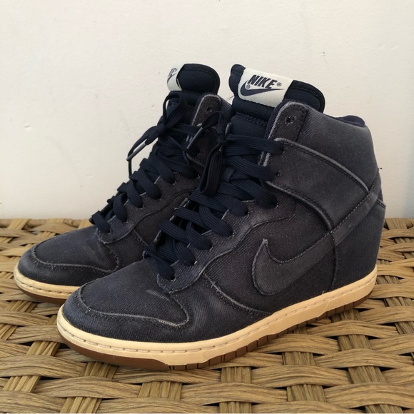 Nike | Shoes | Nike Sky Hi Dunk Wedge Jean Look | Poshmark